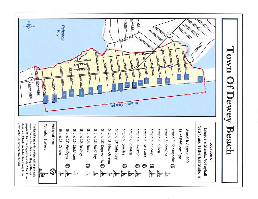 Town of Dewey Beach Delaware - Town of Dewey Beach Map